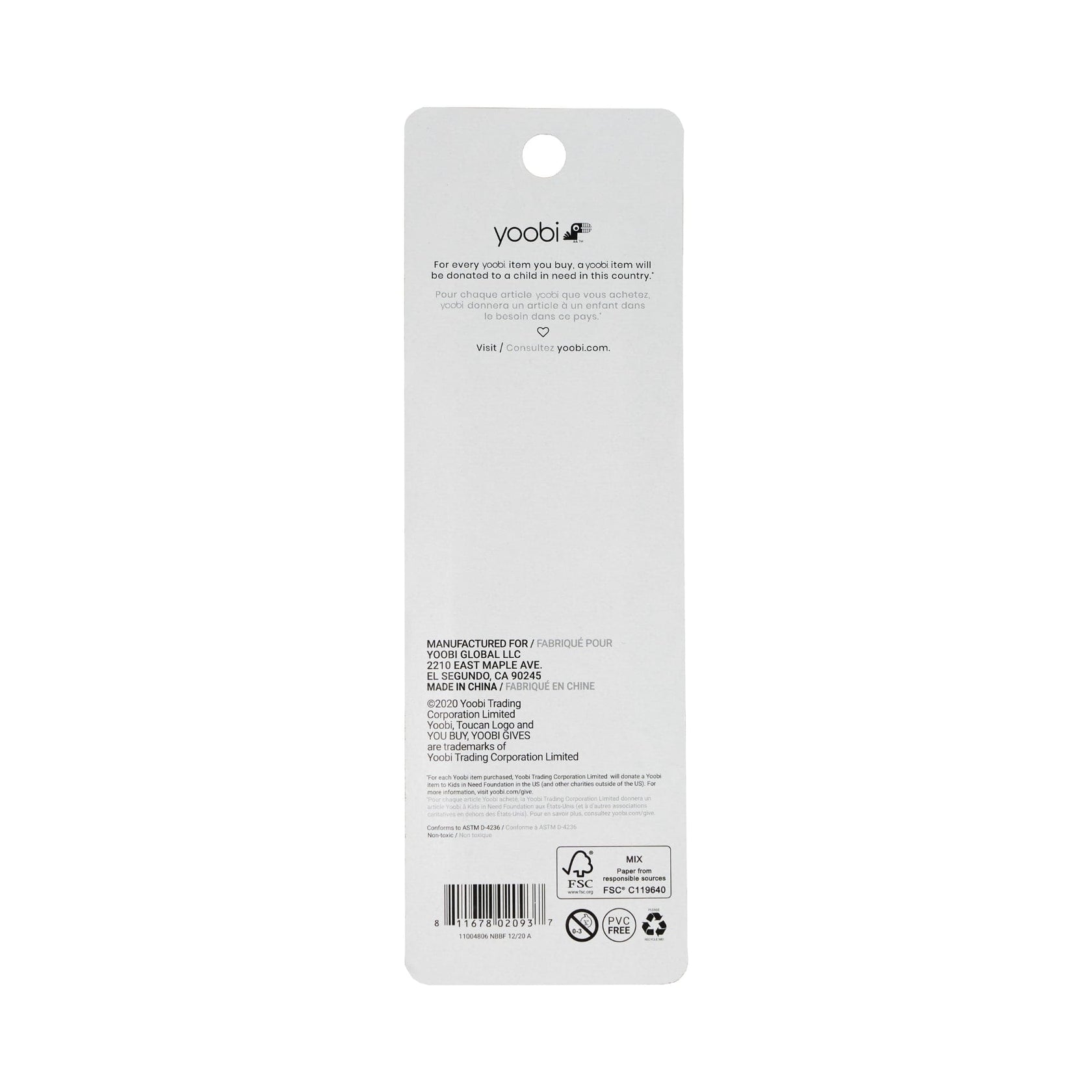 8 Color Retractable Ballpoint Pen - Clear | Yoobi
