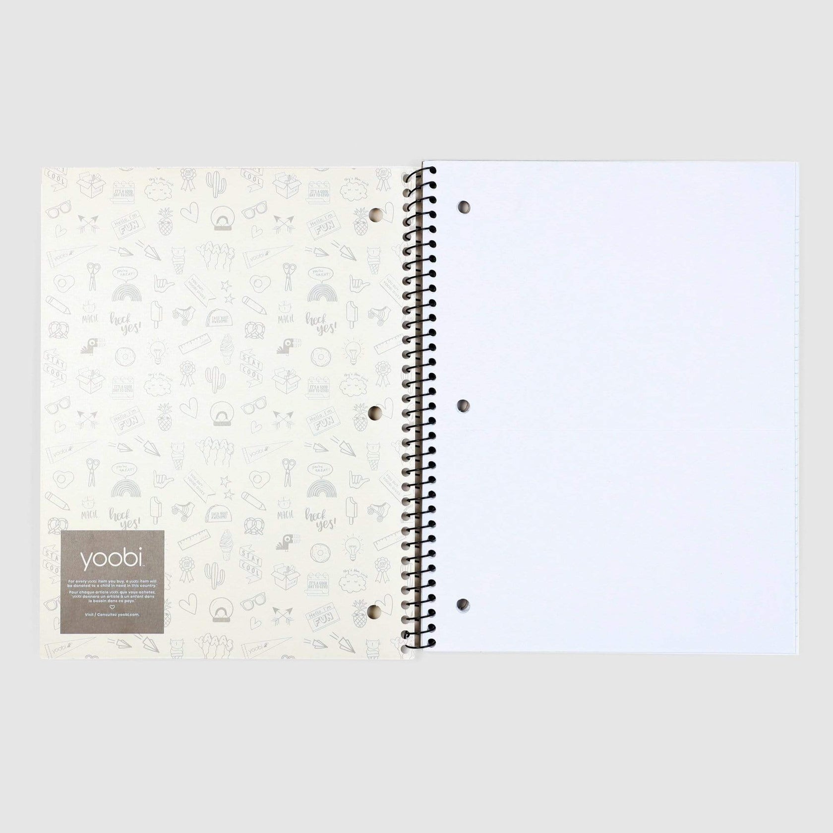 3 Pack Summer One Subject Spiral Notebooks, College-ruled – Yoobi