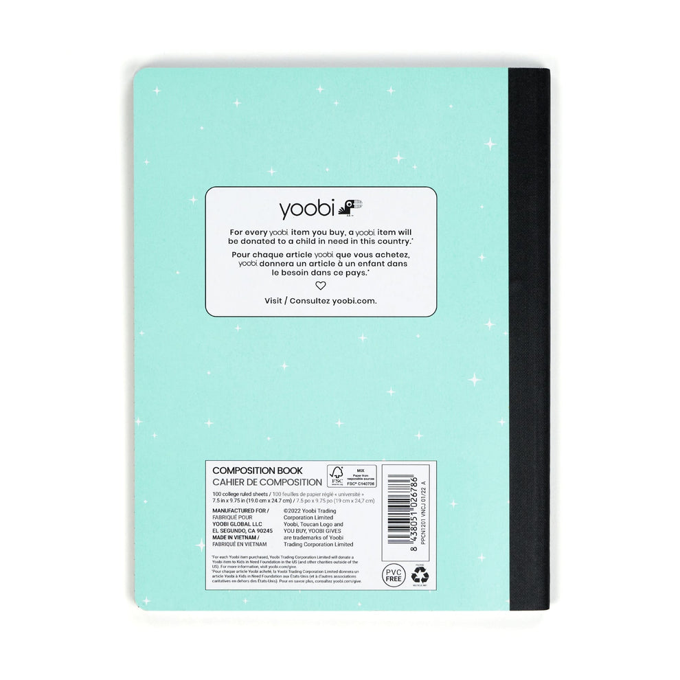 Yoobi Composition Book - Mint Twinkle