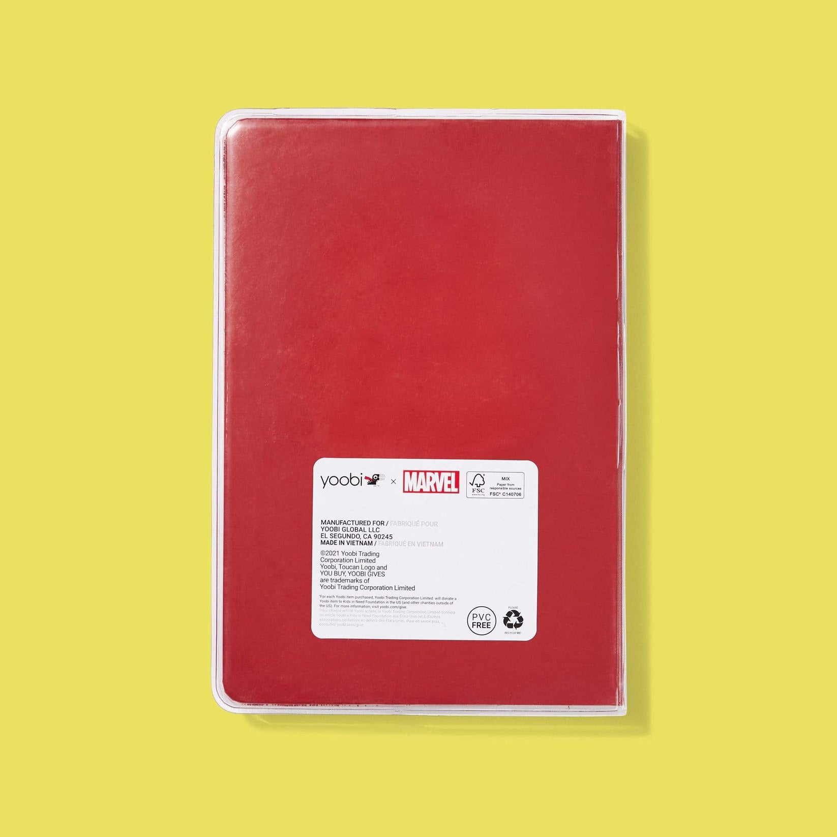 Yoobi x Marvel Spider-Man Red Web Liquid Glitter Journal